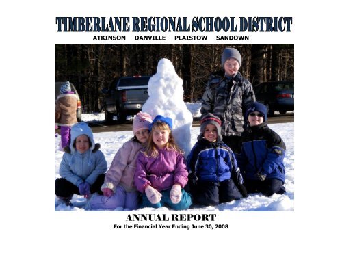 2008 Annual Report Timberlane Regional School District