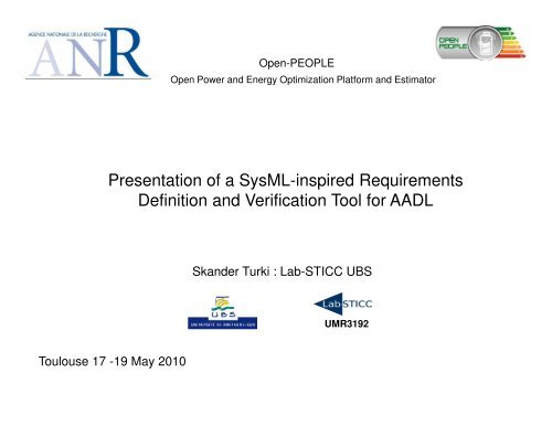 Requirements Definition And Verification Tool For Aadl