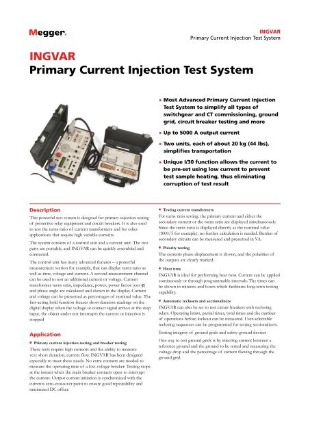 INGVAR Primary Current Injection Test System - Rental.no