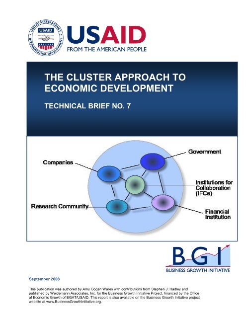 The Cluster Approach to Economic Development - Value Chains