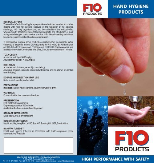 HAND HYGIENE DL leaflet... - Chemical Essentials