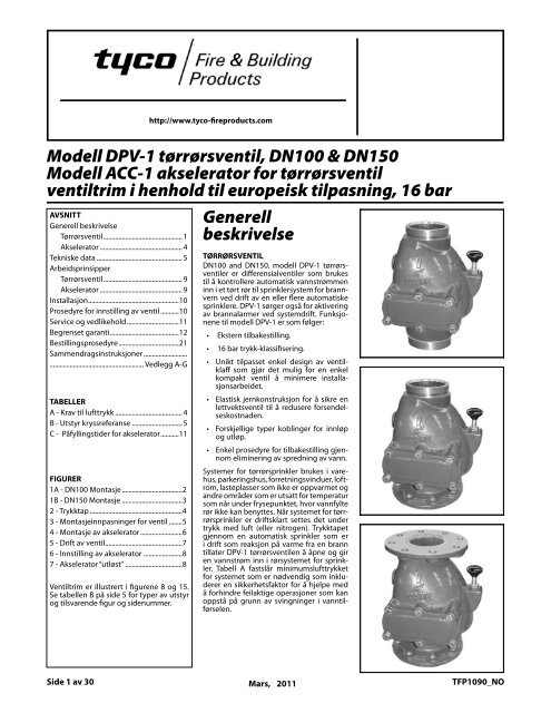 prosedyre - Tyco Fire Products