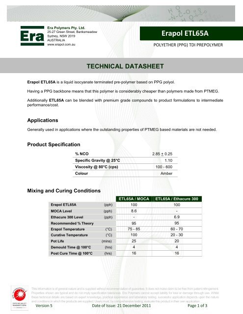 Erapol ETL65A - Era Polymers