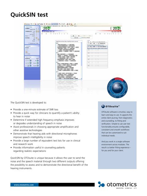 QuickSIN test - GN Otometrics