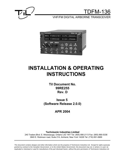 TDFM-136 Manual