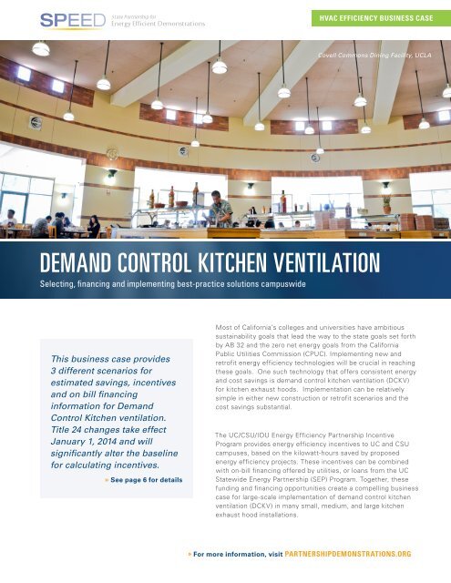 Demand Control Kitchen Ventilation Business Case Study - Western ...