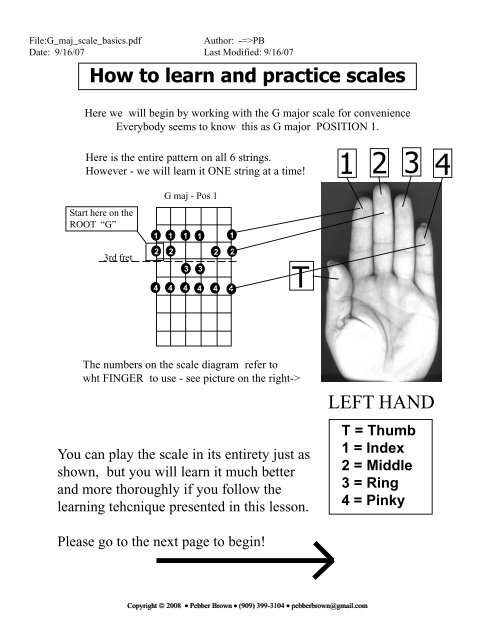 G Maj Scale basics - PB Guitar Studios