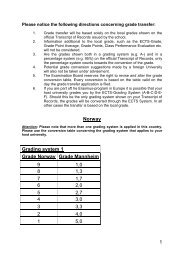 1 Finland Grading system 1 Grade Finland Grade Mannheim 96 - BWL