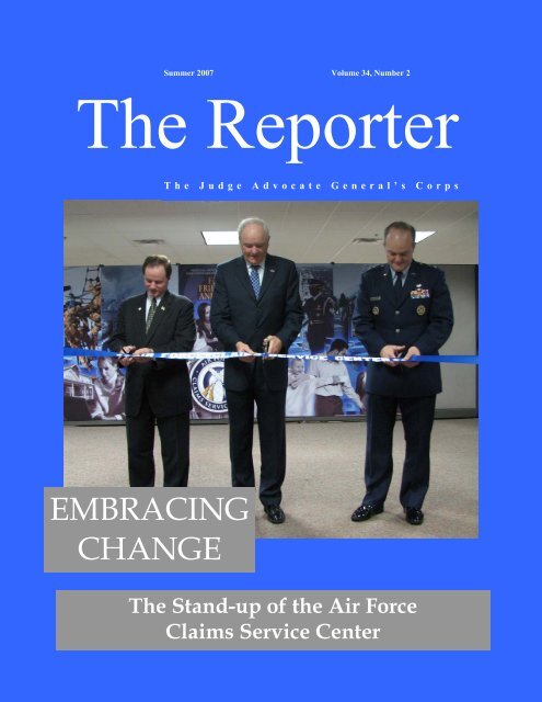 The Reporter, vol. 34 no. 2 - Air Force Judge Advocate