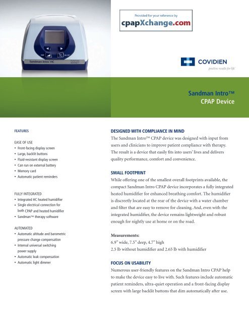 Sandman Introâ ¢ CPAP Device - CPAP Supply USA