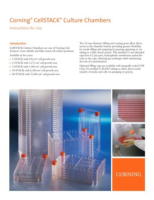 Instructions for Use - CLS-BP-007 REV6 - Corning Incorporated