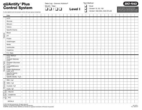 Bayer Multistix - QCNet