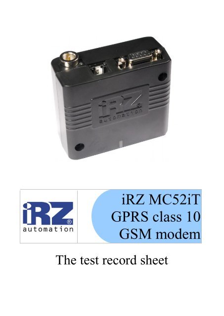 iRZ MC52iT GPRS class 10 GSM modem