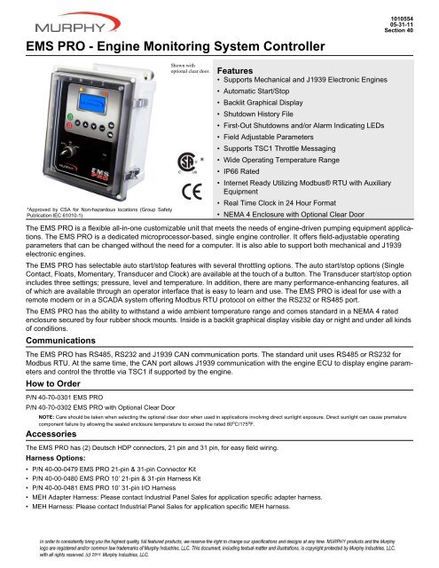 EMS PRO - Engine Monitoring System Controller