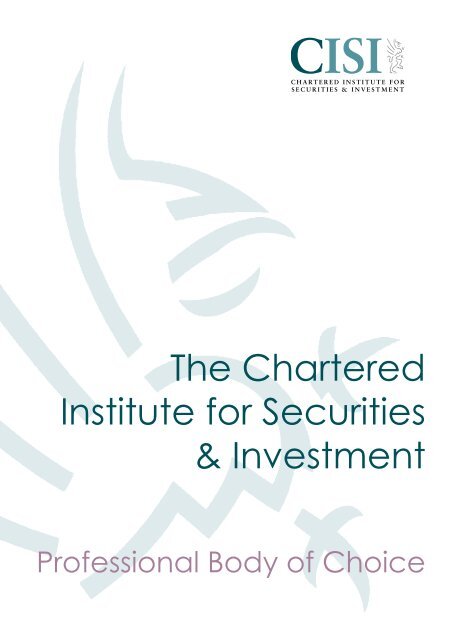 The Chartered Institute for Securities & Investment