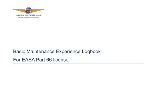 Part 66 Basic Experience Requirements