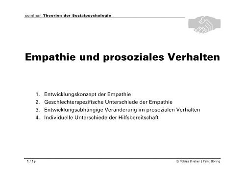 Empathie und prosoziales Verhalten
