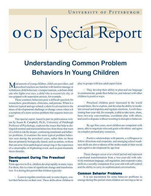 Understanding Common Problem Behaviors In Young Children