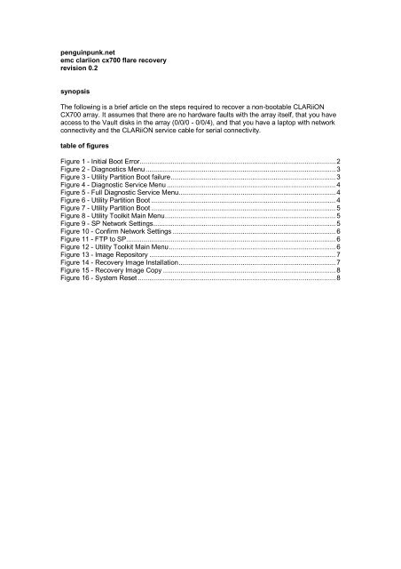 penguinpunk.net emc clariion cx700 flare recovery revision 0.2 ...