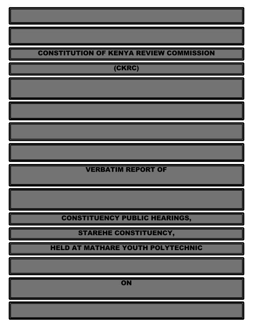 constitution of kenya review commission (ckrc ... - ConstitutionNet