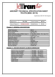 aircraft technical specification sheet yr-mds (msn: 48098) - Jetran Air