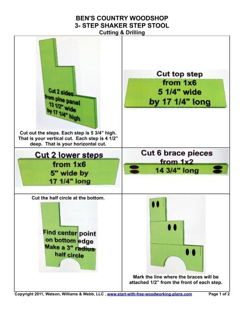 ben's country woodshop 3- step shaker step stool - Start With Free ...