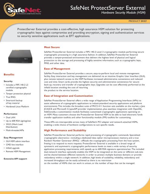 SafeNet ProtectServer External - Global Forte