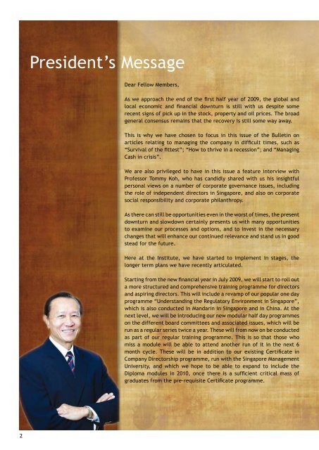 President's Message - Singapore Institute of Directors