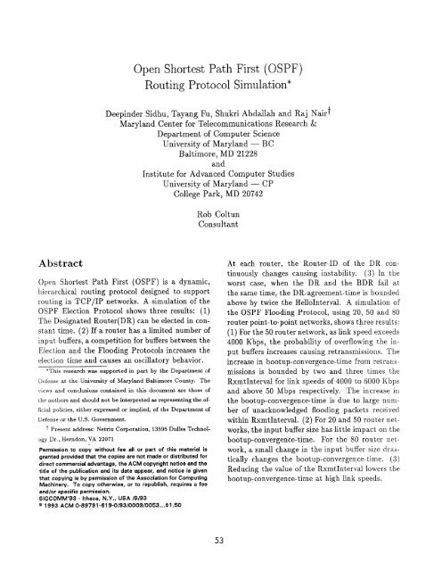 Ospf Routing Protocol Simulation High Speed Network Lab 8505