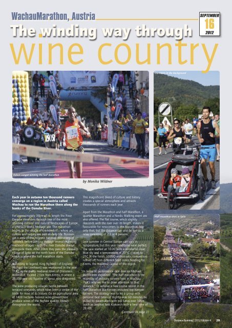 The winding way through wine country - Distance Running magazine