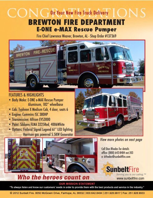 BREWTON FIRE DEPARTMENT - Sunbelt Fire