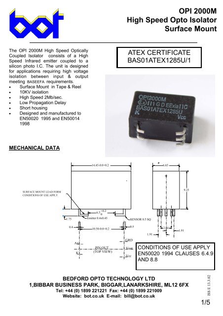 OPI 2000M High Speed Opto Isolator Surface Mount - Euro - Impex