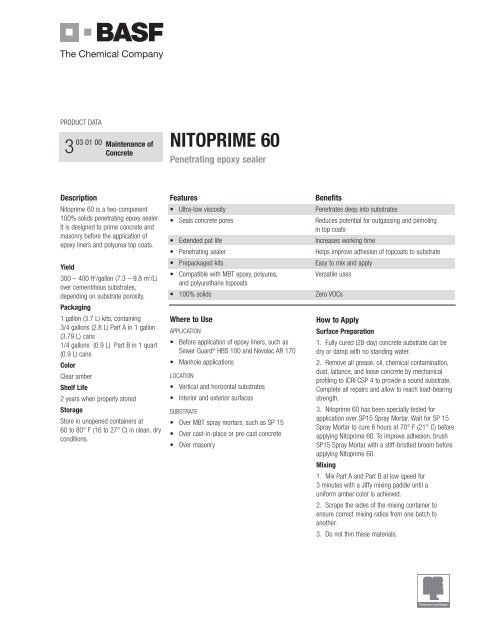NITOPRIME 60 3 - BASF Building Systems