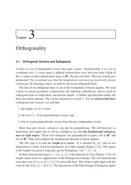 Orthogonality - FENOMEC
