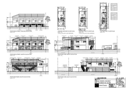proposed street fencing elevation one bed ground floor plan one ...
