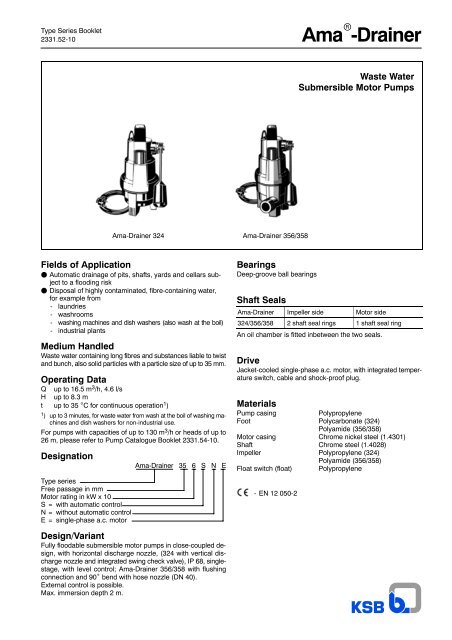 Ama -Drainer - Anchor Pumps