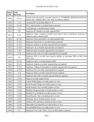 Pharmacy Reject Codes