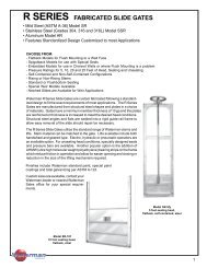 ss-250 series stainless steel slide gate - Waterman Industries