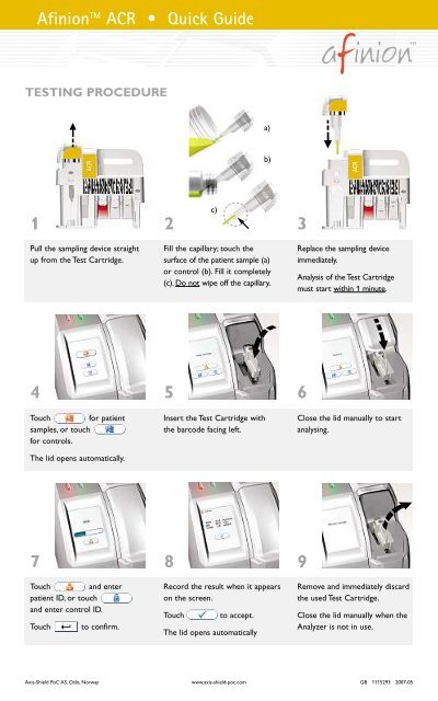 Afinion Acr Quick Guide 