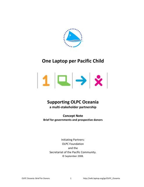 OLPC Oceania Concept Note - OLPC - One Laptop per Child