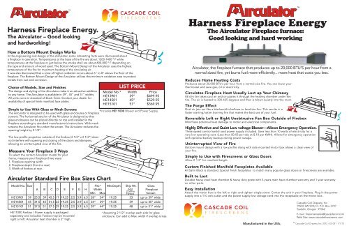 Airculator Brochure - Cascade Coil