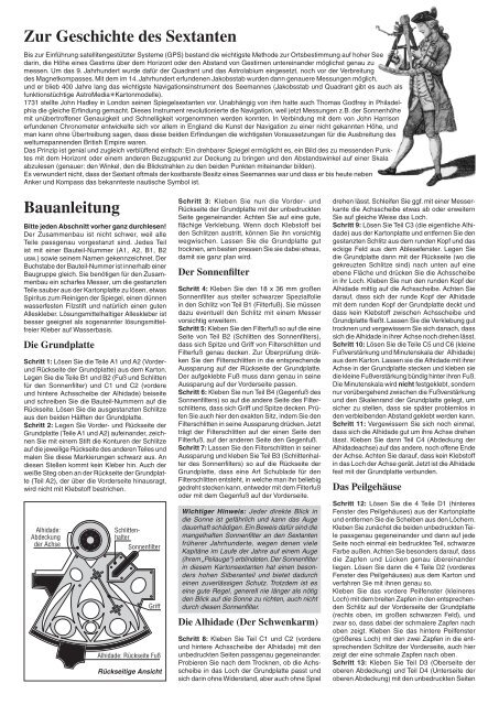 Bauanleitung Zur Geschichte des Sextanten - AstroMedia