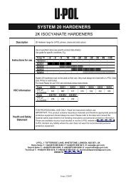 technical data sheet & process guide up0694, up0713 ... - U-Pol