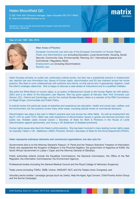 Helen Mountfield QC CV 2012.qxp - Matrix Chambers