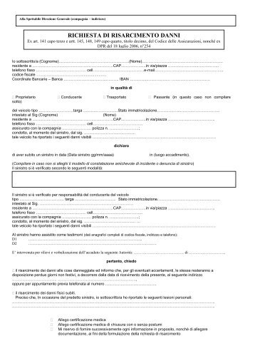 ATC VT2: modulo richiesta sopralluogo per verifica danni causati ...