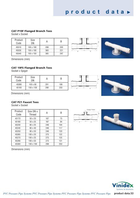 product dataCAT P19F Flan