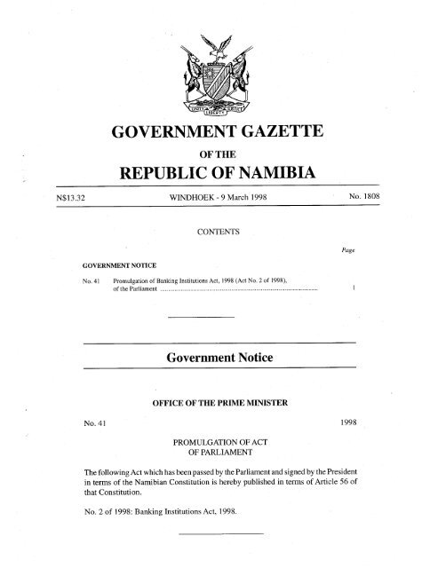 Banking Institutions Act - Saflii