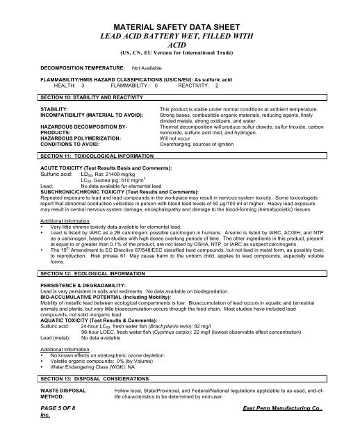 MATERIAL SAFETY DATA SHEE