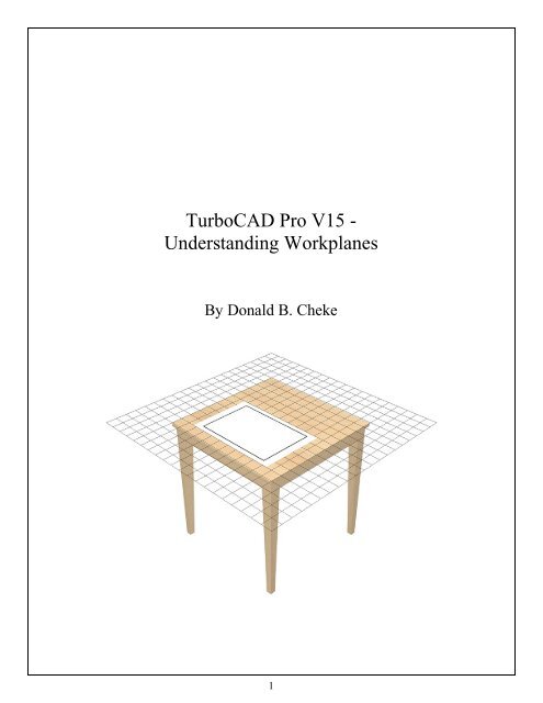 TurboCAD Pro V15 - Understanding Workplanes