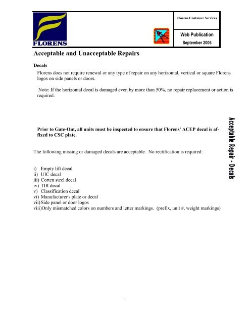 Decals - Florens Container Services